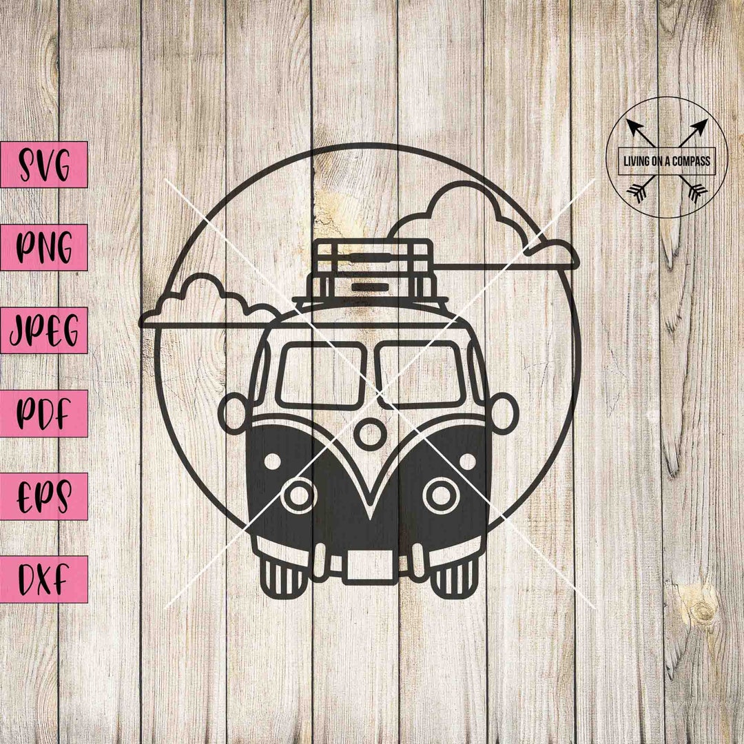 Van Svg, Van Png, Van Decal, Vacation Svg, Vacation Stickers, Retro Car ...