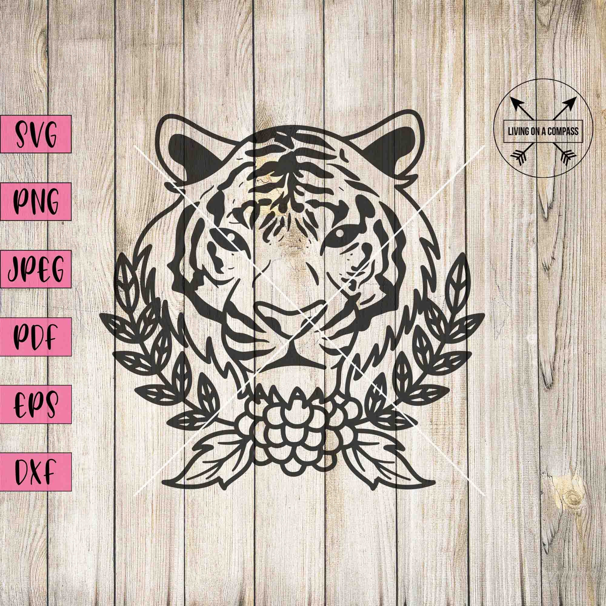 Tiger Svg, Tiger Png, Tiger Clipart, Tiger Face Svg, Tiger Stencil ...