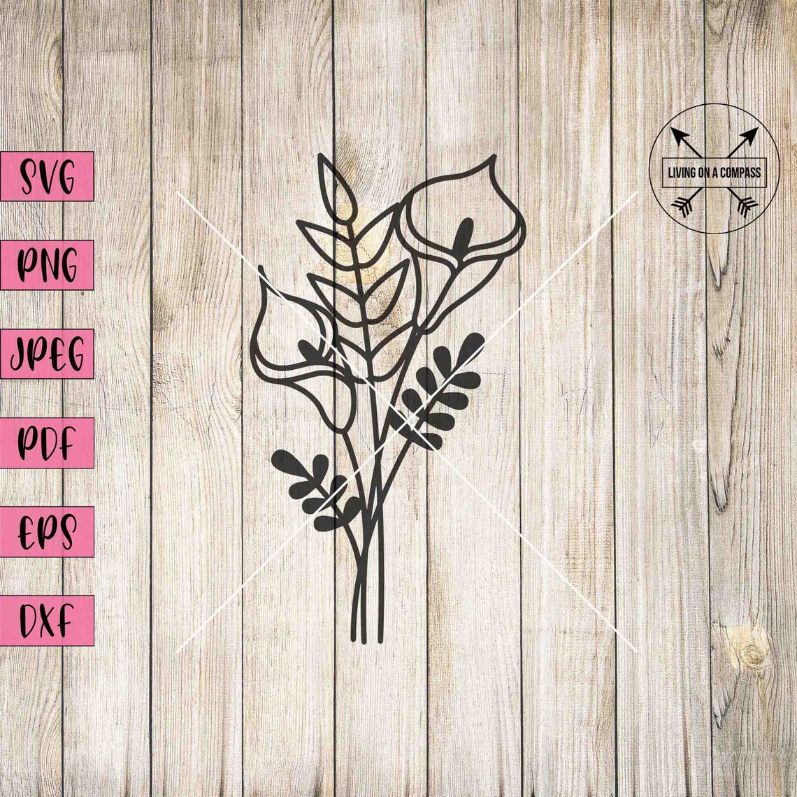 Lily Svg Lilies Svg White Flowers Clipart Spring Flower - Etsy