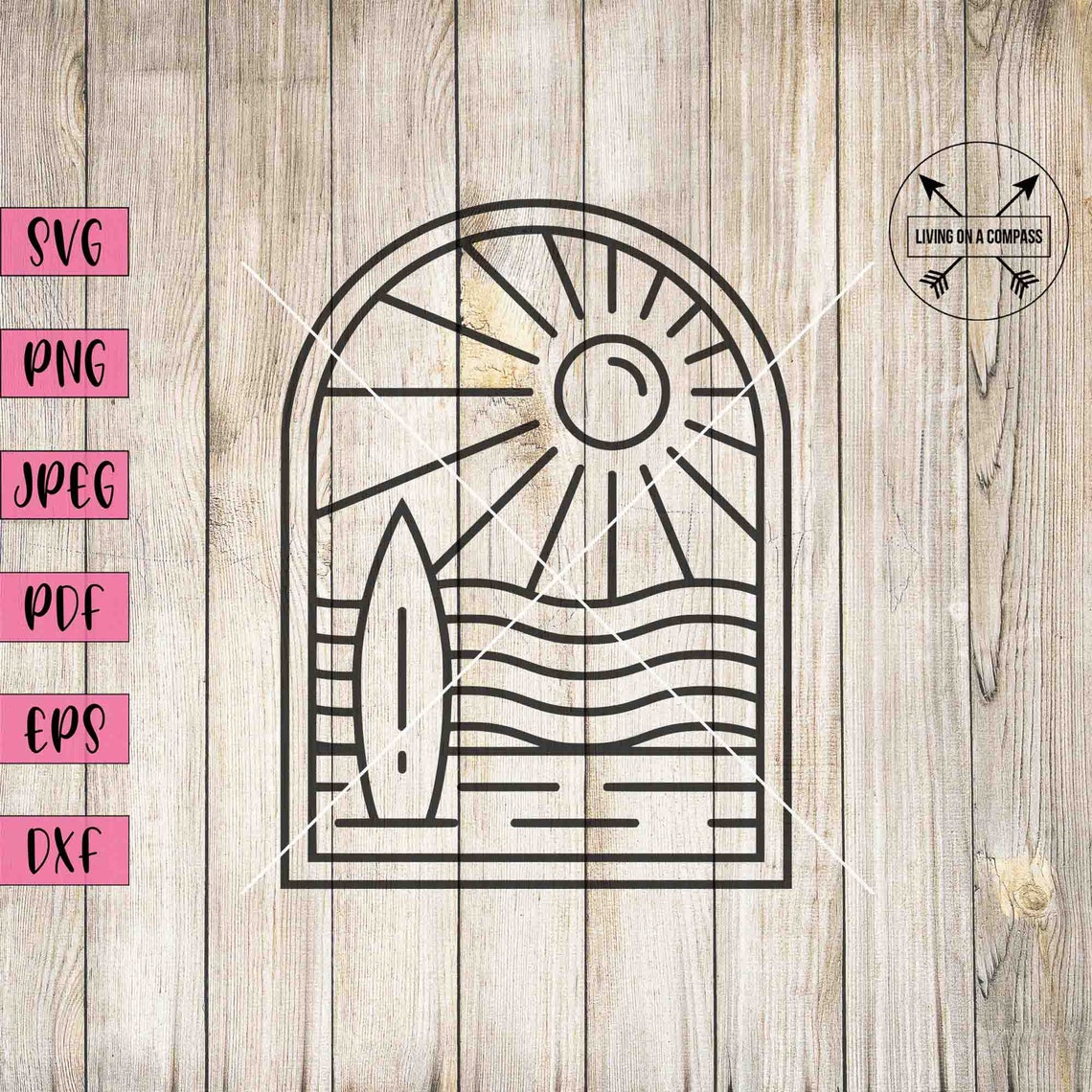 Beach Svg, Surf Svg, Waves Svg, Waves Clip Art, Sun and Sand Svg, Sun ...