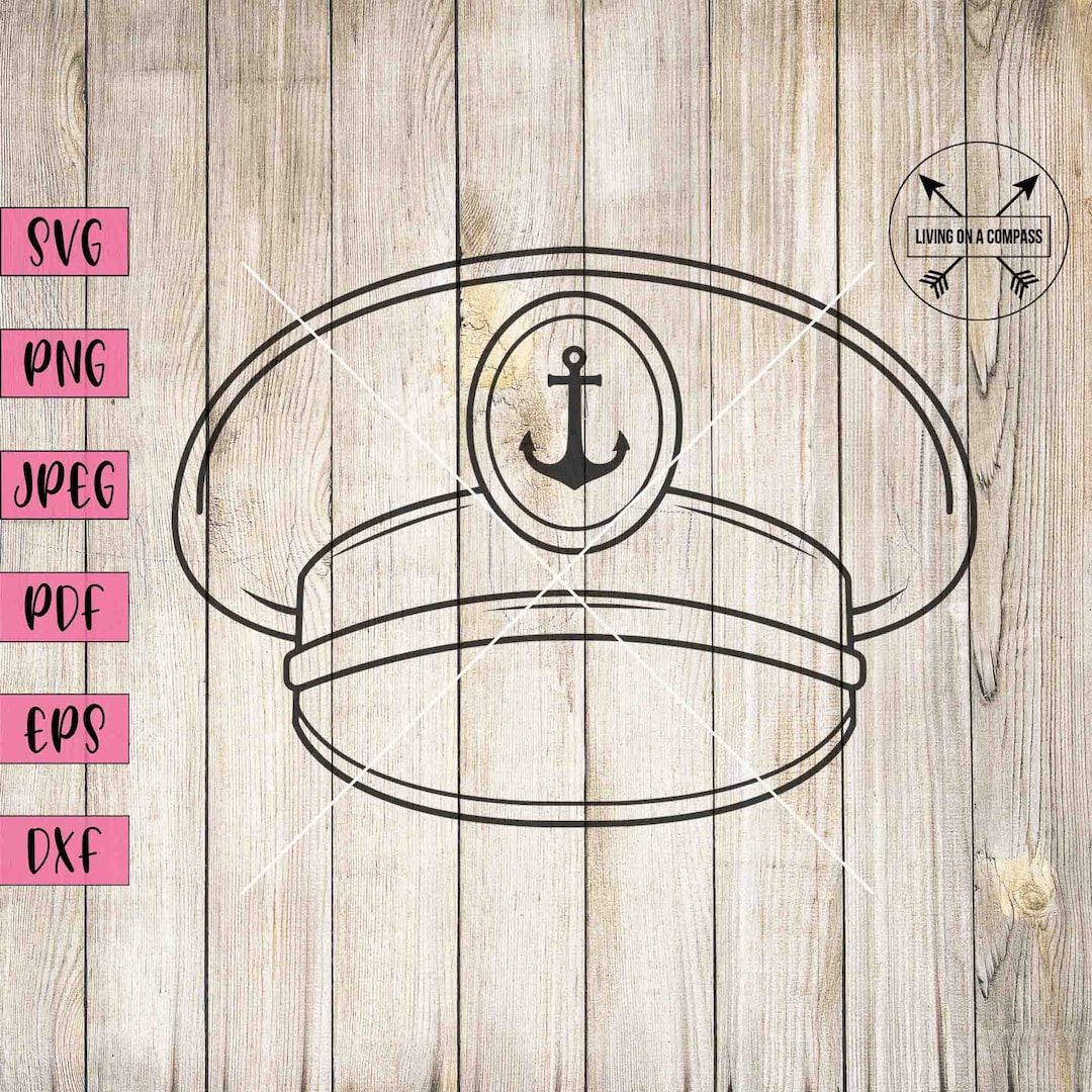 Captain Hat Svg, Sailor Svg, Sailor Clipart, Nautical Png, Nautical ...