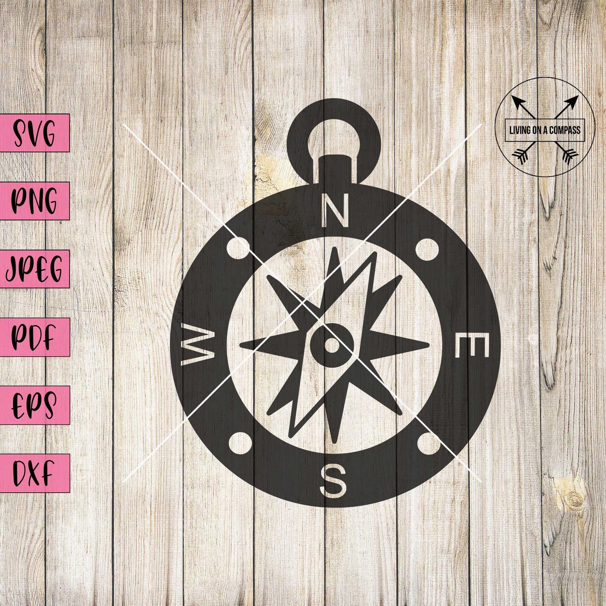Compass Svg Nautical Compass Compass Wall Art Engraved - Etsy