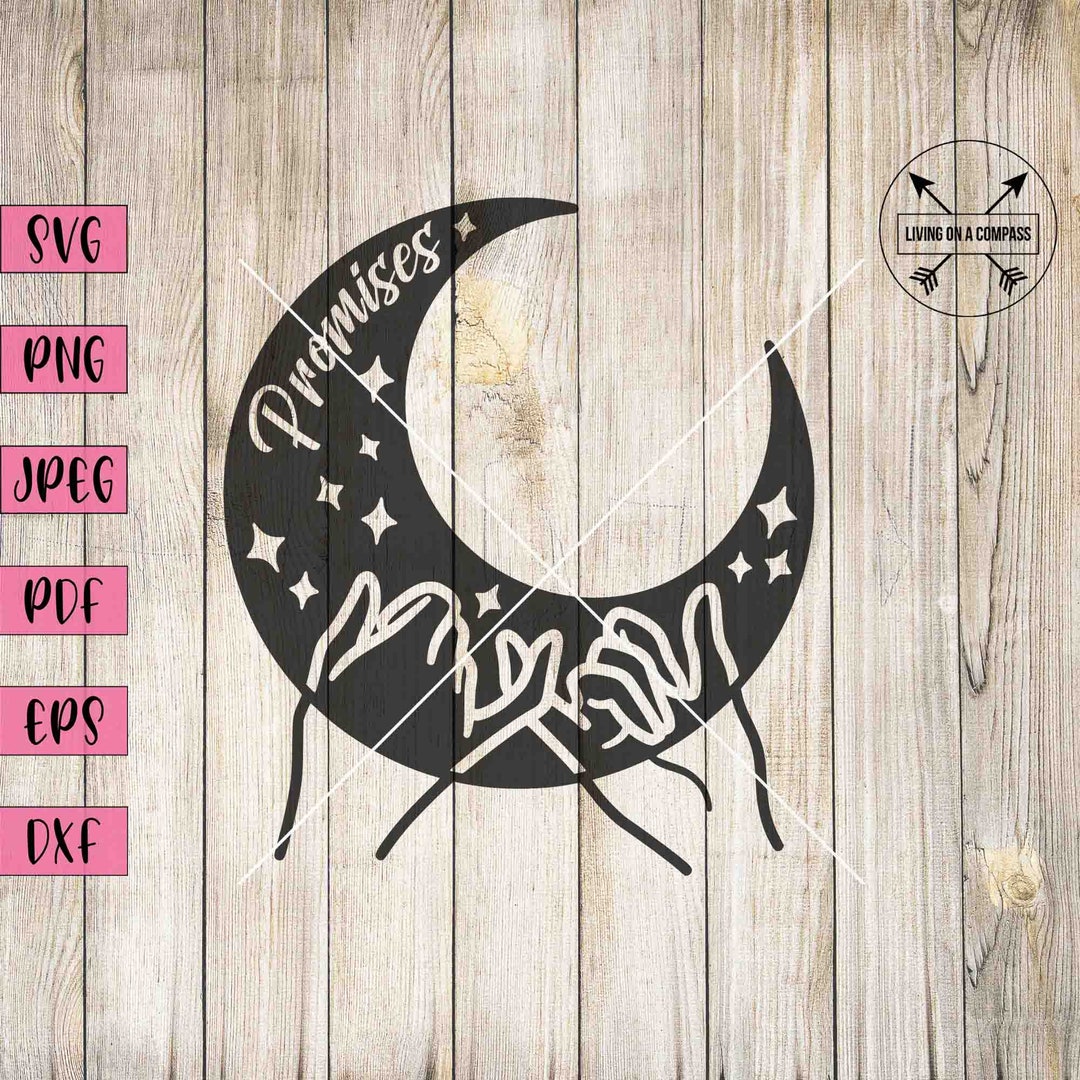 Crescent Moon Svg, Pinky Promise Svg, Pinky Promise Art, Mystical Magic ...