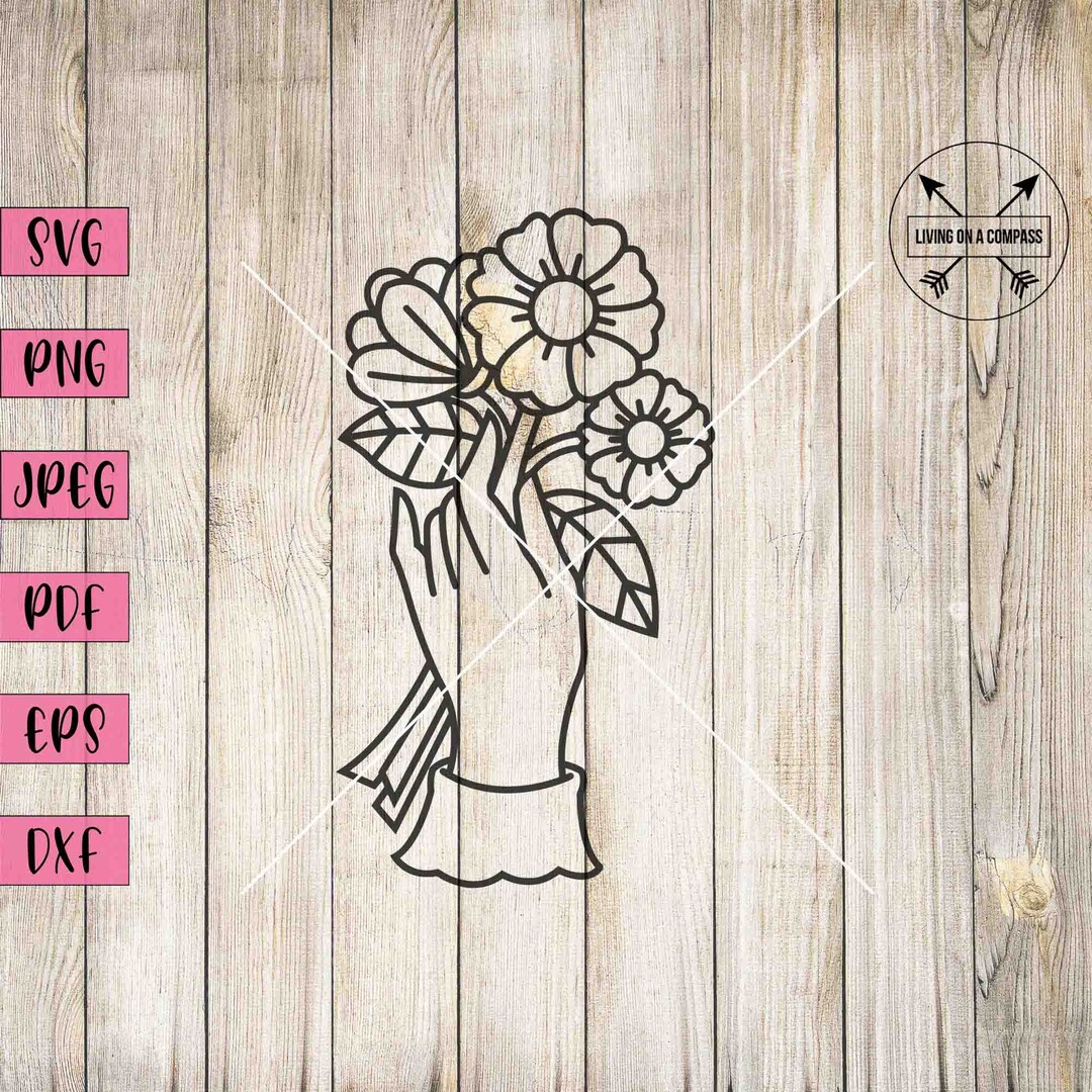 Mano con imágenes prediseñadas de flores, jardinero svg, imágenes ...