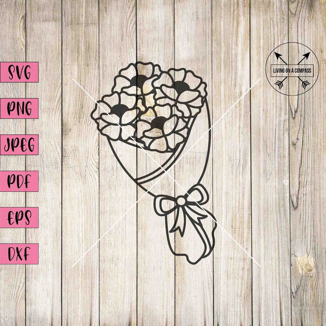 Ramo svg imágenes prediseñadas de ramo de flores flores svg - Etsy México