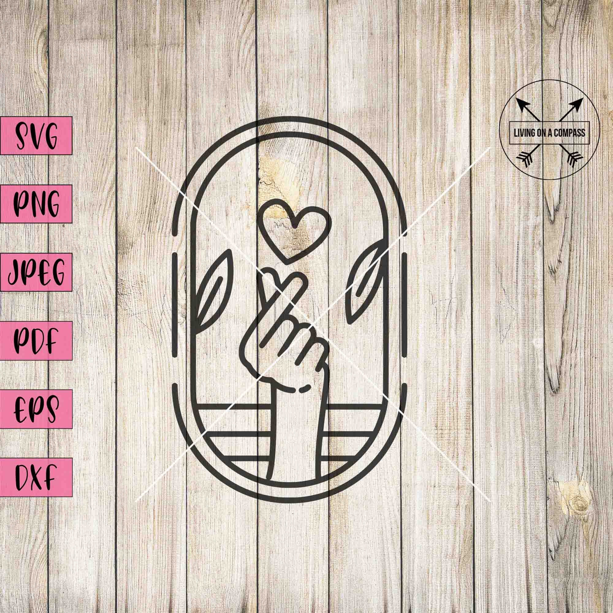 Finger Heart Svg Finger Heart Png Heart Stickers Heart - Etsy UK