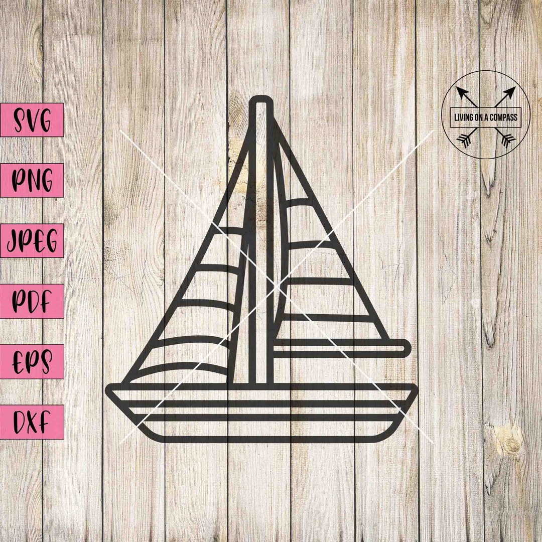 Sailboat Svg, Boat Decal Boat Decals, Nautical Svg, Nautical Png ...