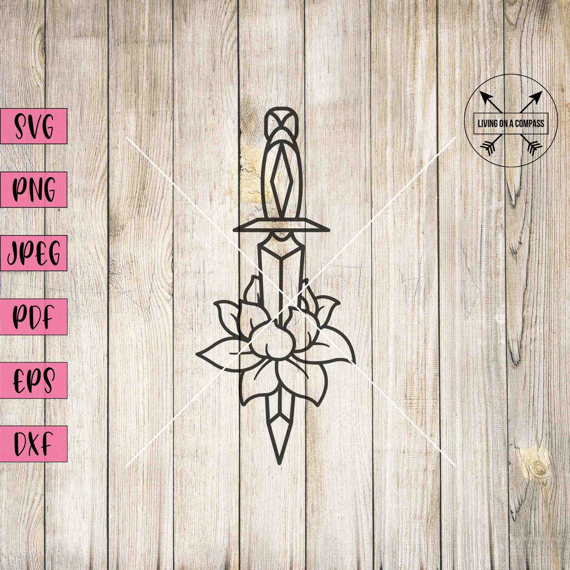 Dague svg épée svg arme svg épée png épée clipart couteau - Etsy France