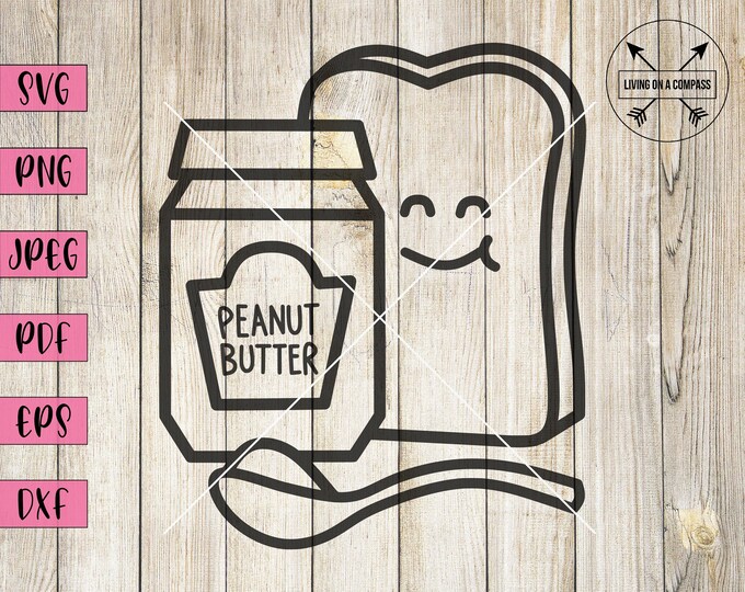 Peanut Butter & Jelly Clip Art, Sweet Treat Chocolate and Banana, Kids ...