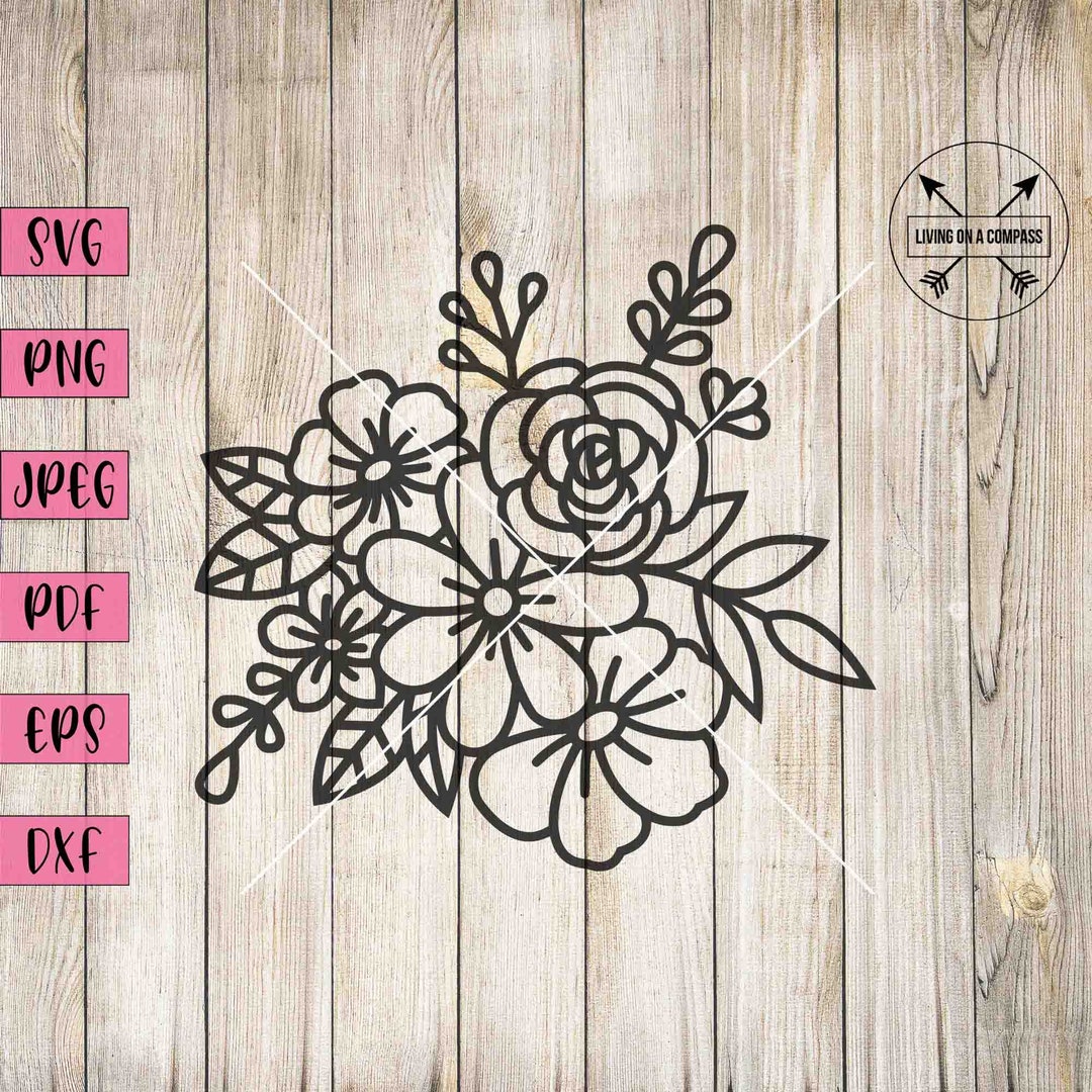Flower Svg, Spring Svg, Garden Png, Flower Png, Flower Clipart, Flower ...
