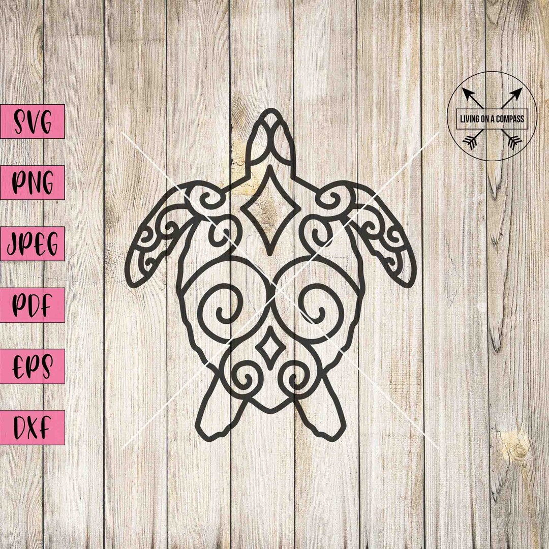 Tribal Sea Turtle Svg, Turtle Clipart, Turtle Print, Sea Turtle ...