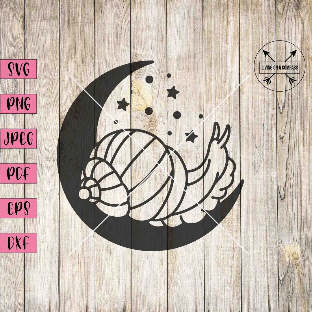 Snail Svg, Snail Png, Snail Cut File, Snail Vector, Snail Clipart, Crescent Moon Svg, Moon Decal ...