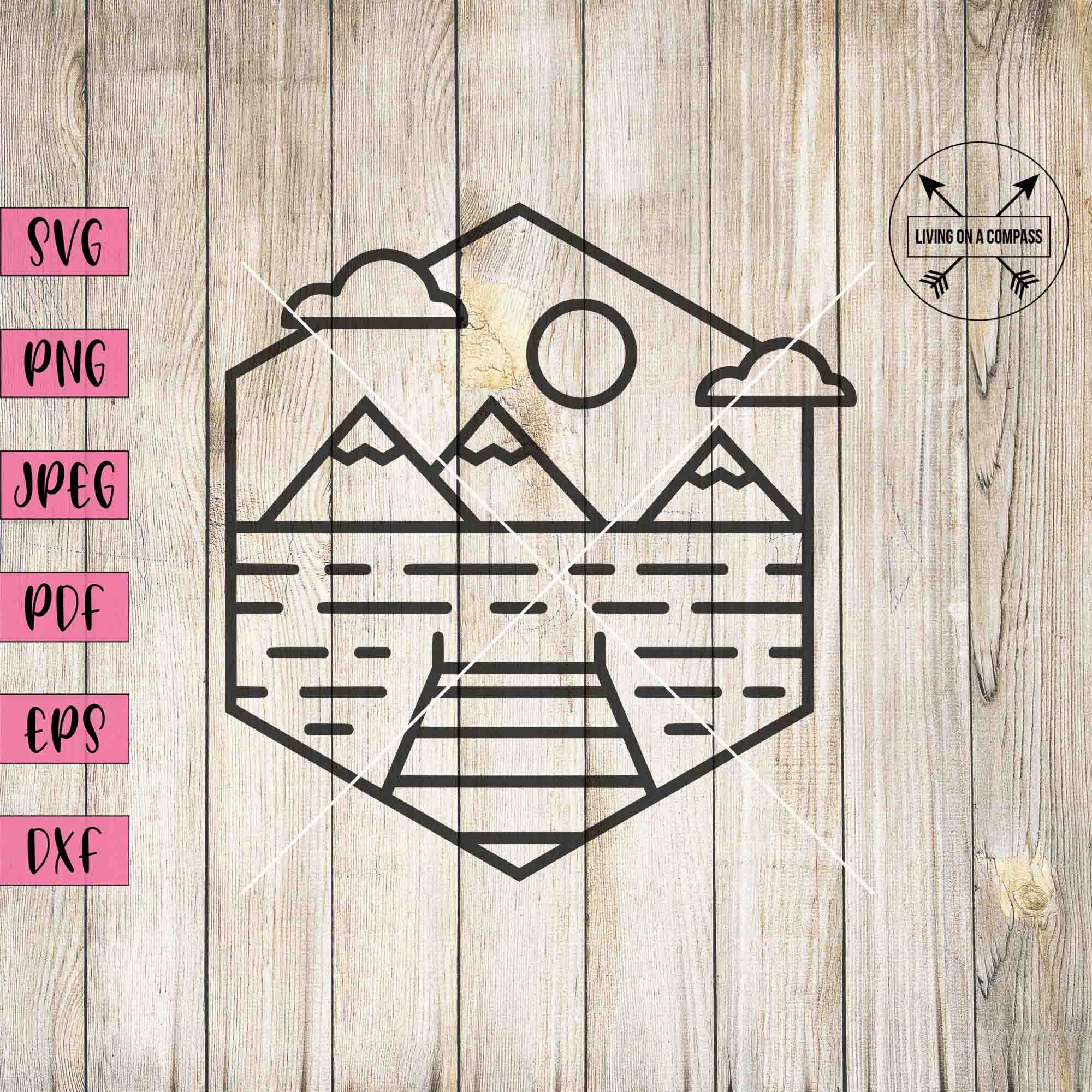 Pier Svg Pier Clipart Pier Png Mountains Svg Mountains - Etsy Canada