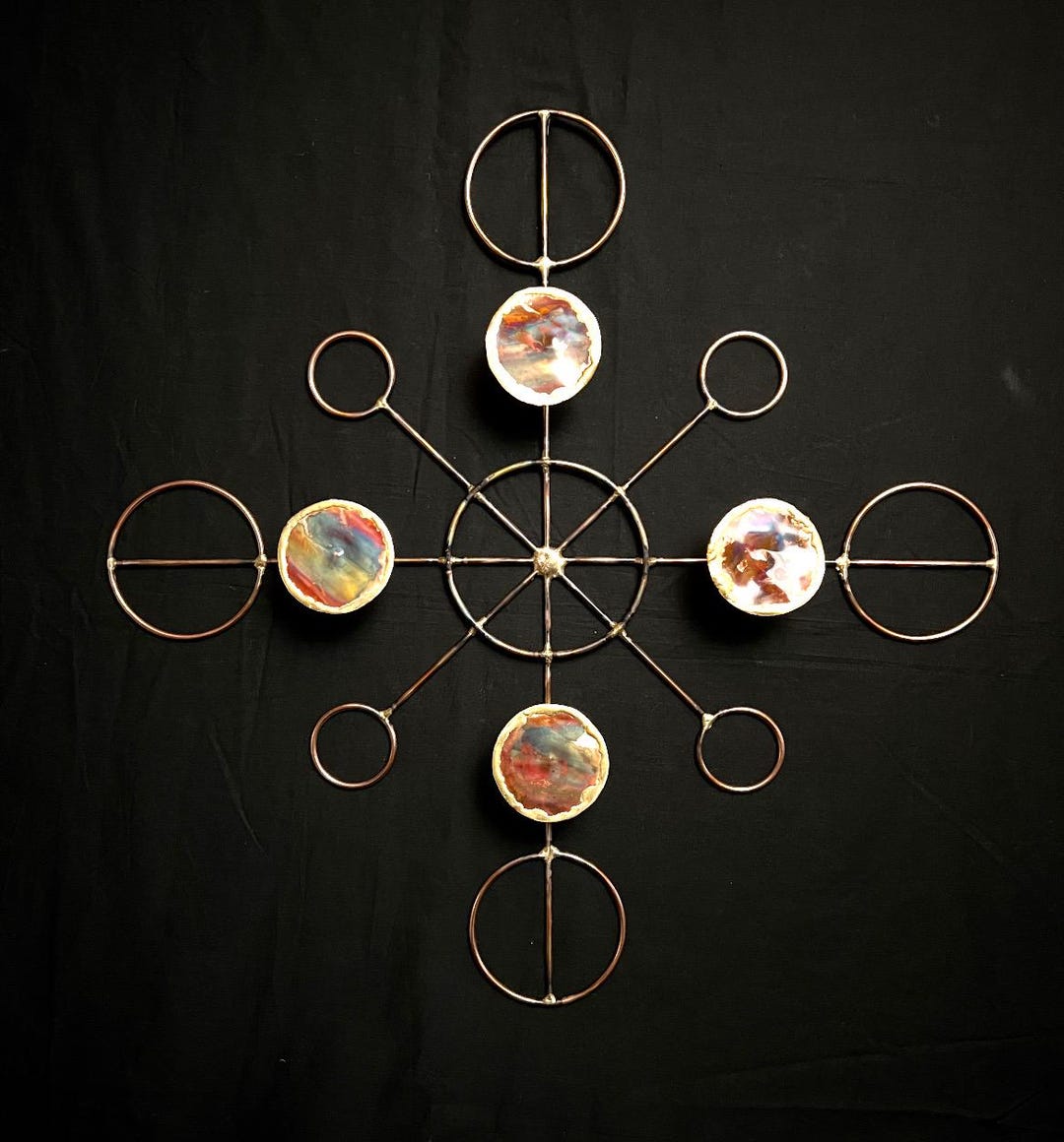 Celestial Compass Abstract Wall Decor- Copper & Bronze - Etsy