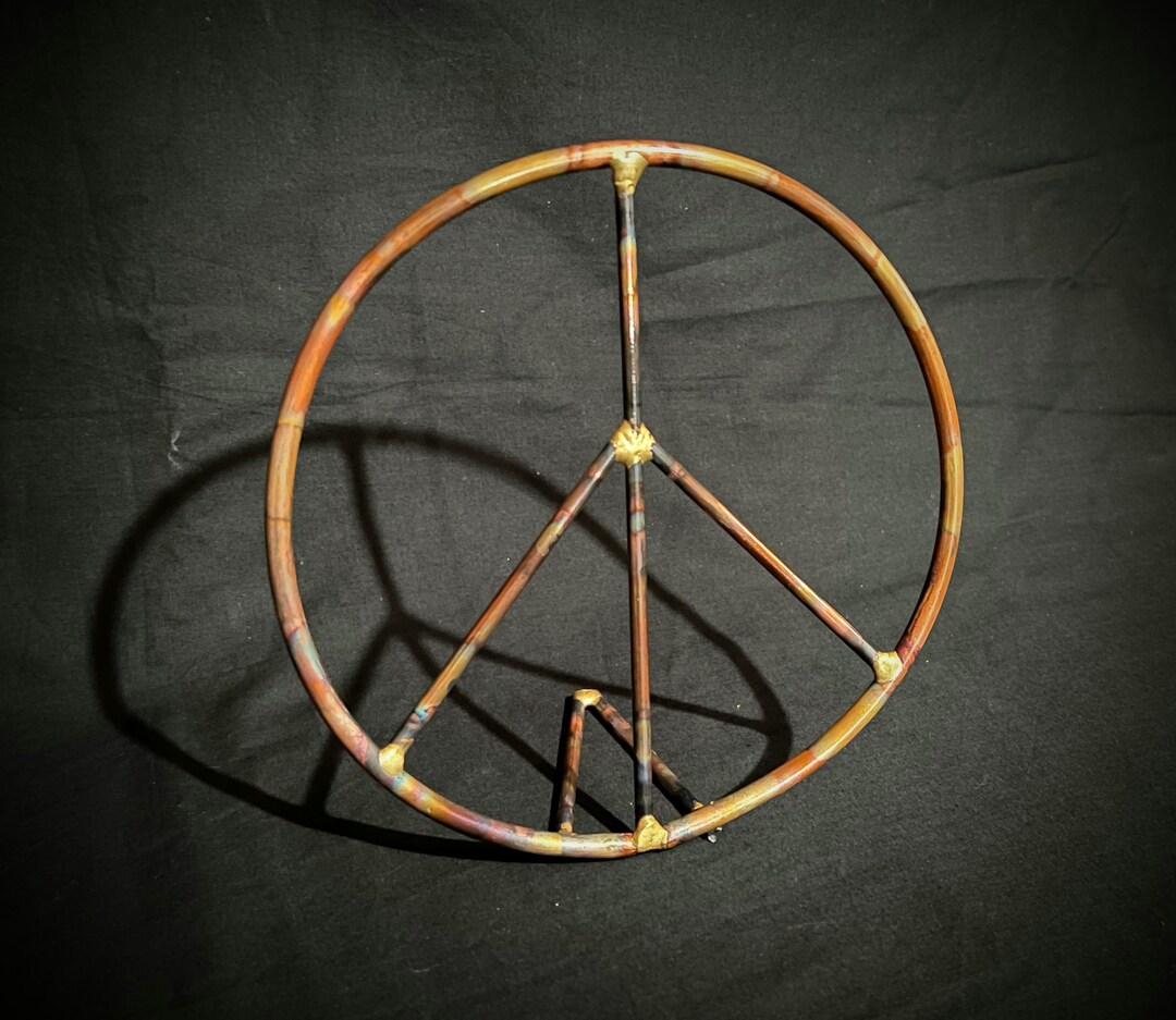 Metal Peace Sign Desk Art - Etsy