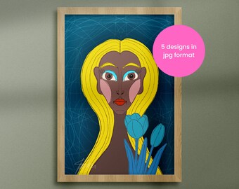 Women From Space, Digital Poster, Printable Wall Art, Download Print ...