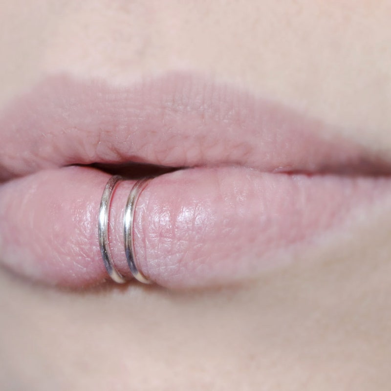 Fake Lip Piercing - Etsy
