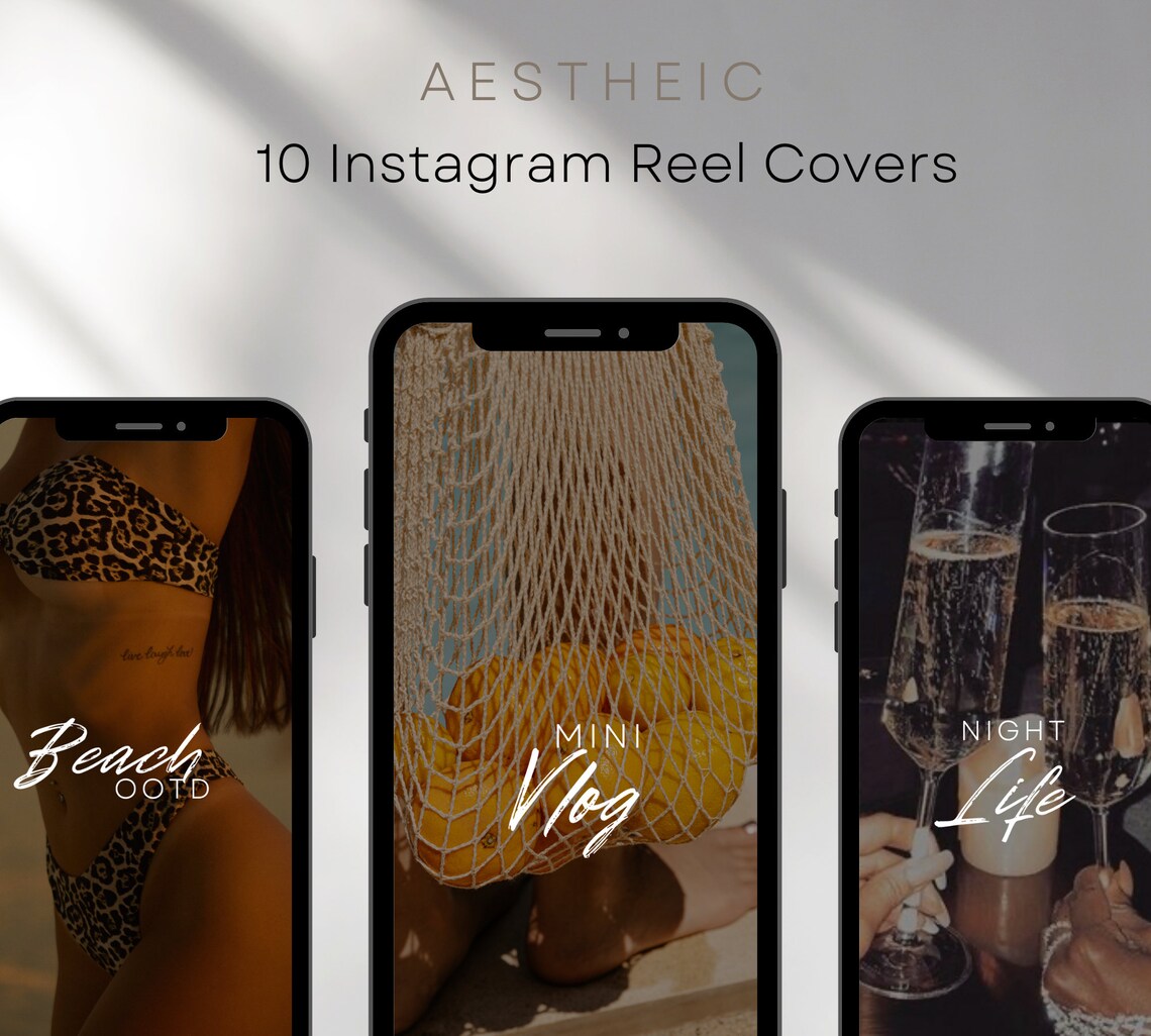 Minimal Aesthetic Instagram Reels Influencer Reel Covers - Etsy