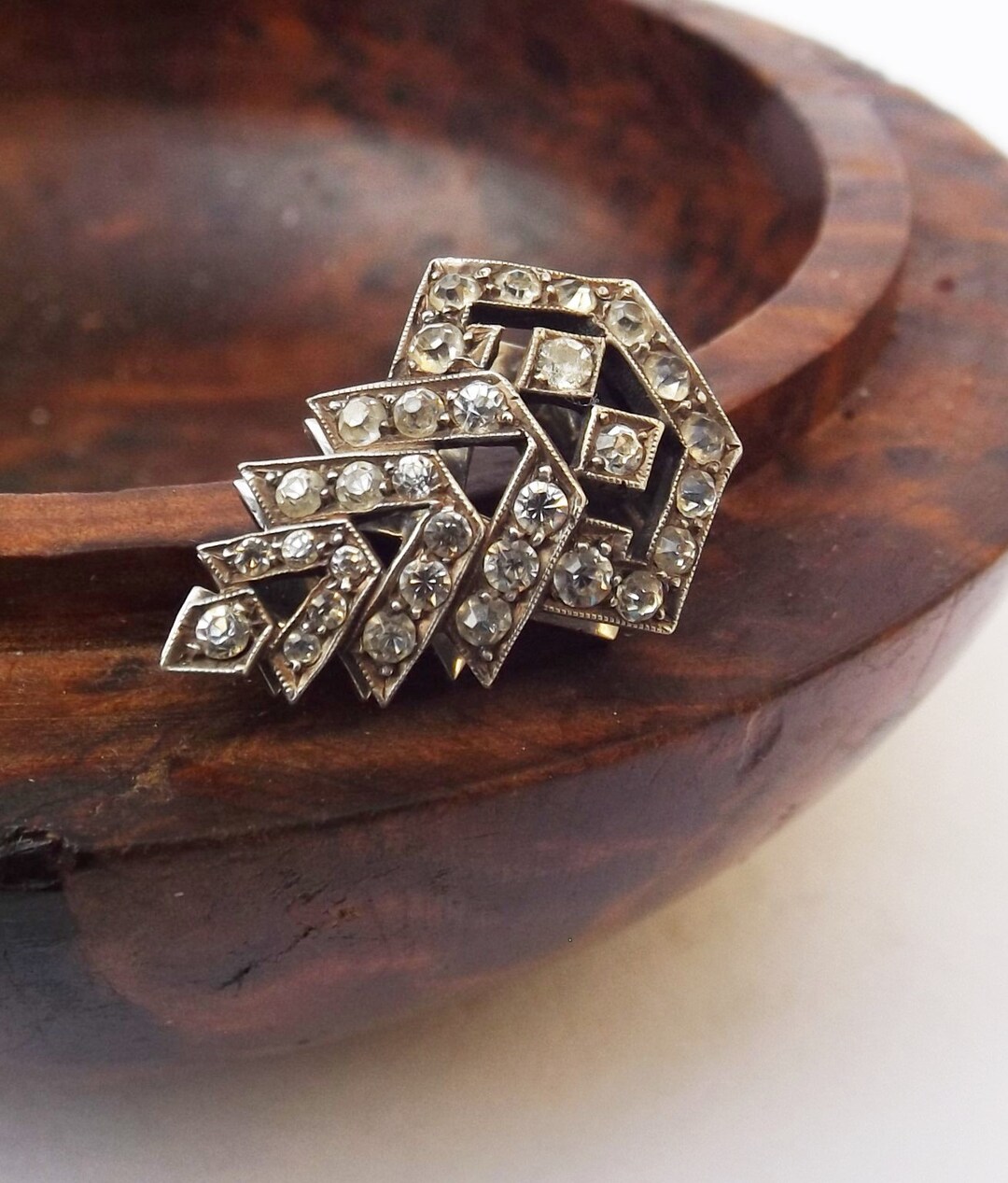 1920s Art Deco Rhinestone Dress Clip, Small Dress Clip, Art Deco Dress ...