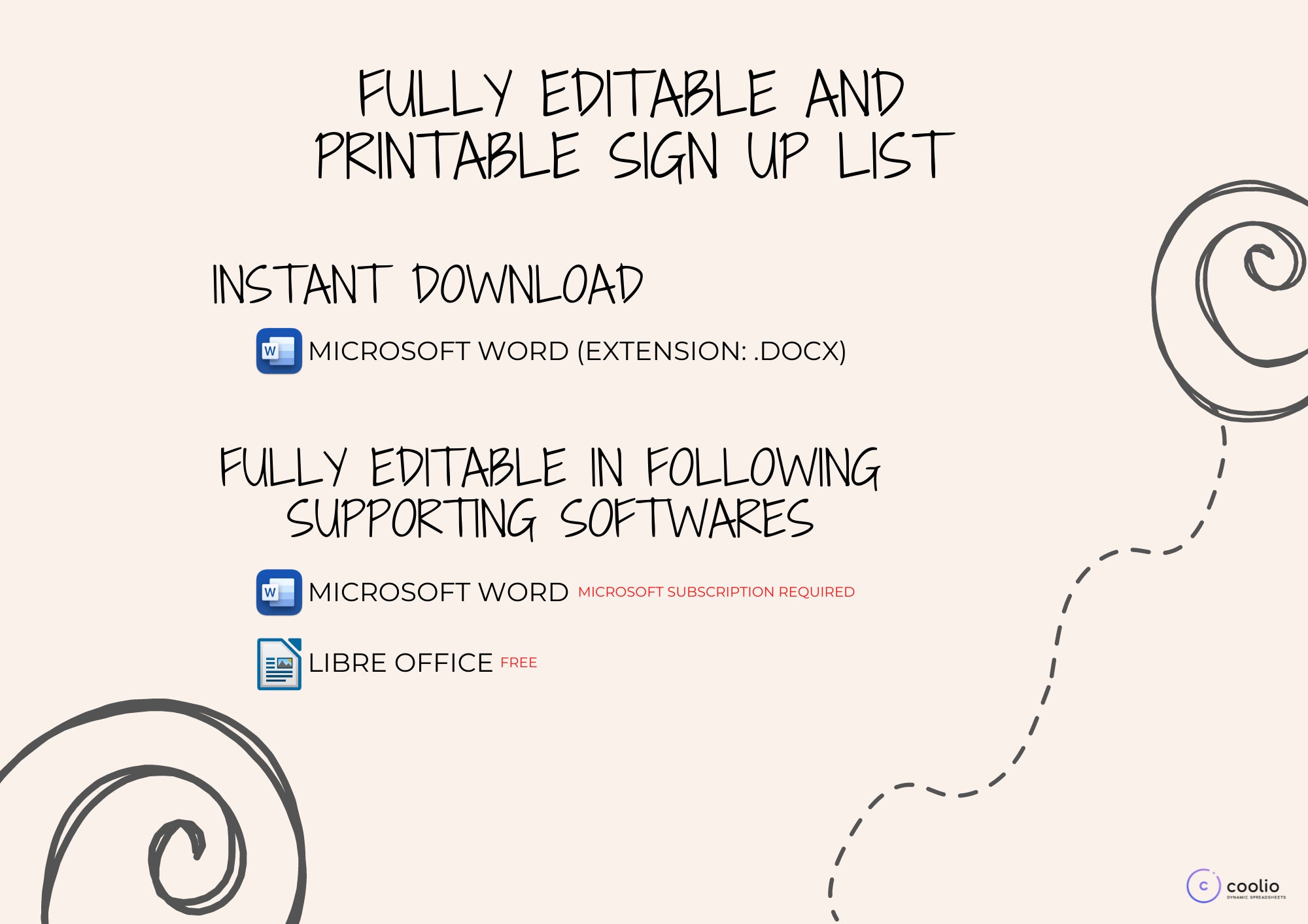 Event Sign up List, Editable Sign up Template, Printable Sign up Sheet ...