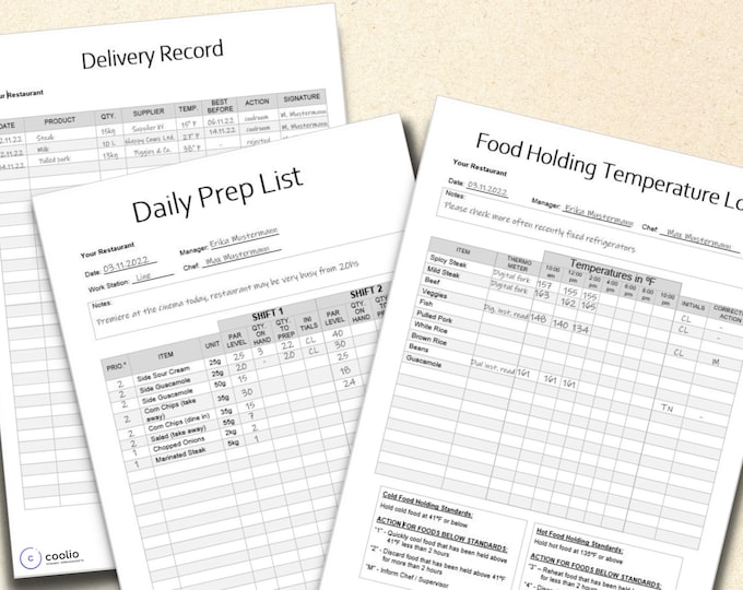 Prep & Par List Template, Food Prep List, Prep List Template, Editable ...