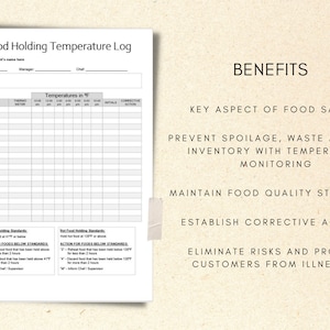 Restaurant & Bar Prep List, Prep Sheet, Temperature Monitoring ...