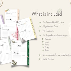 Printable & Fully Editable Recipe Book Goodnotes, Goodnotes Recipe Book ...