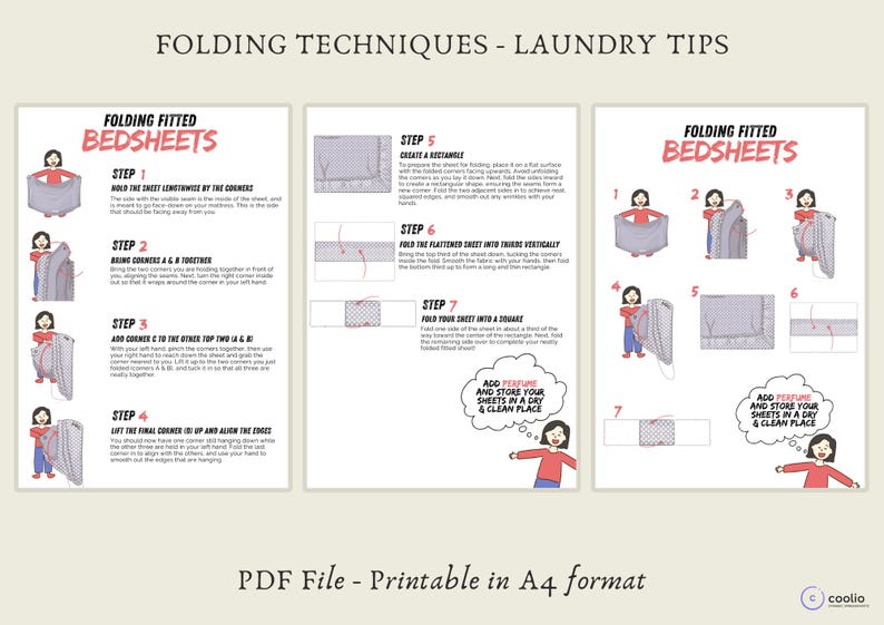 Folding Fitted Bedsheets Guide, Folding Techniques, Laundry Tips, Bed ...