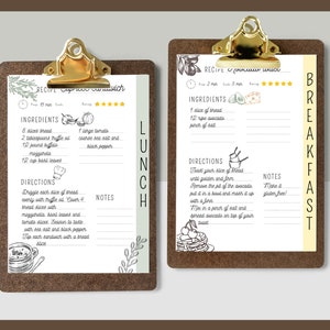 Printable & Fully Editable Recipe Book Goodnotes, Goodnotes Recipe Book ...