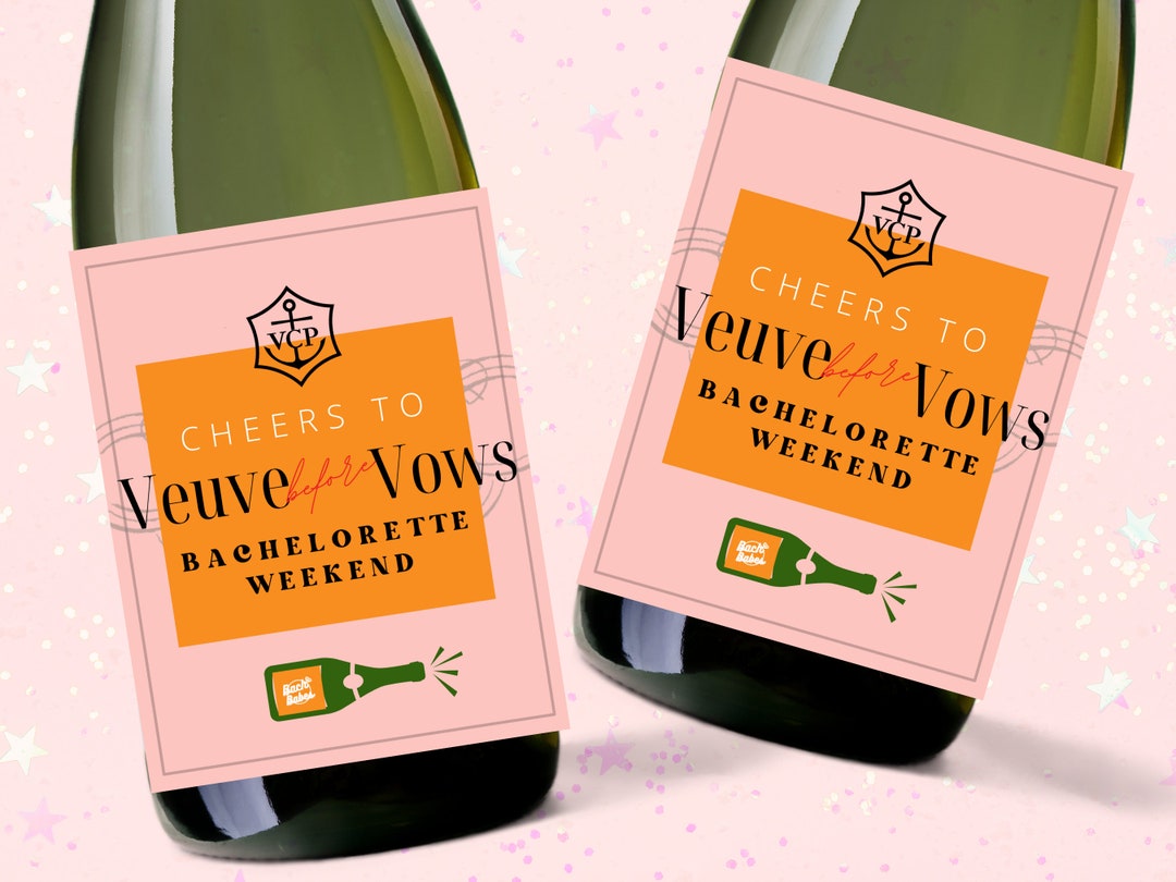 Bachelorette Wine Labels | Veuve Before Vows | Bachelorette Party Decor ...