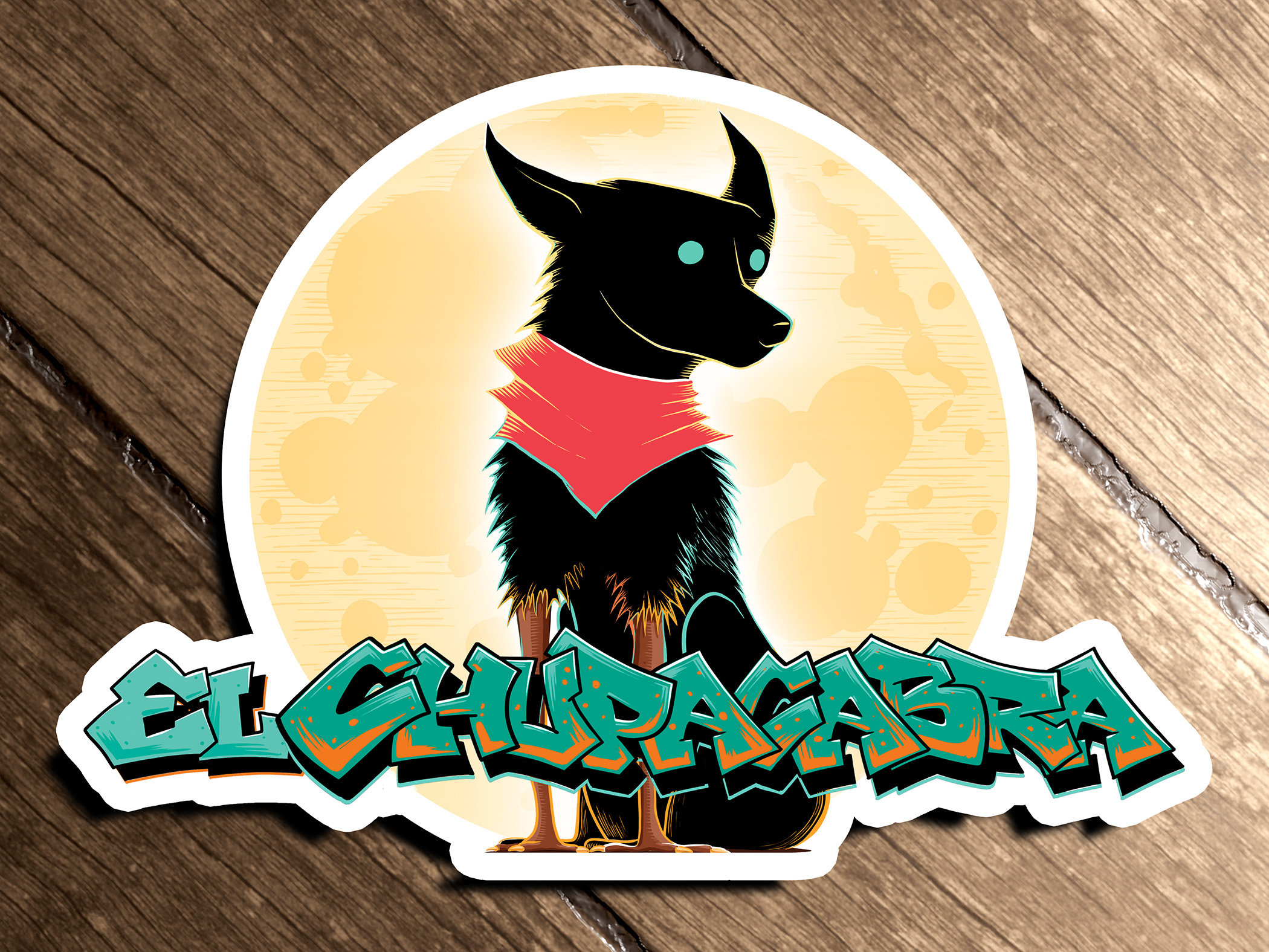 El Chupacabra Graffiti Sticker | Cryptid Art | Southwest Mythical ...
