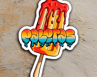 Raspados Graffiti Sticker, Colorful Summer Food Die-cut Vinyl Decal ...