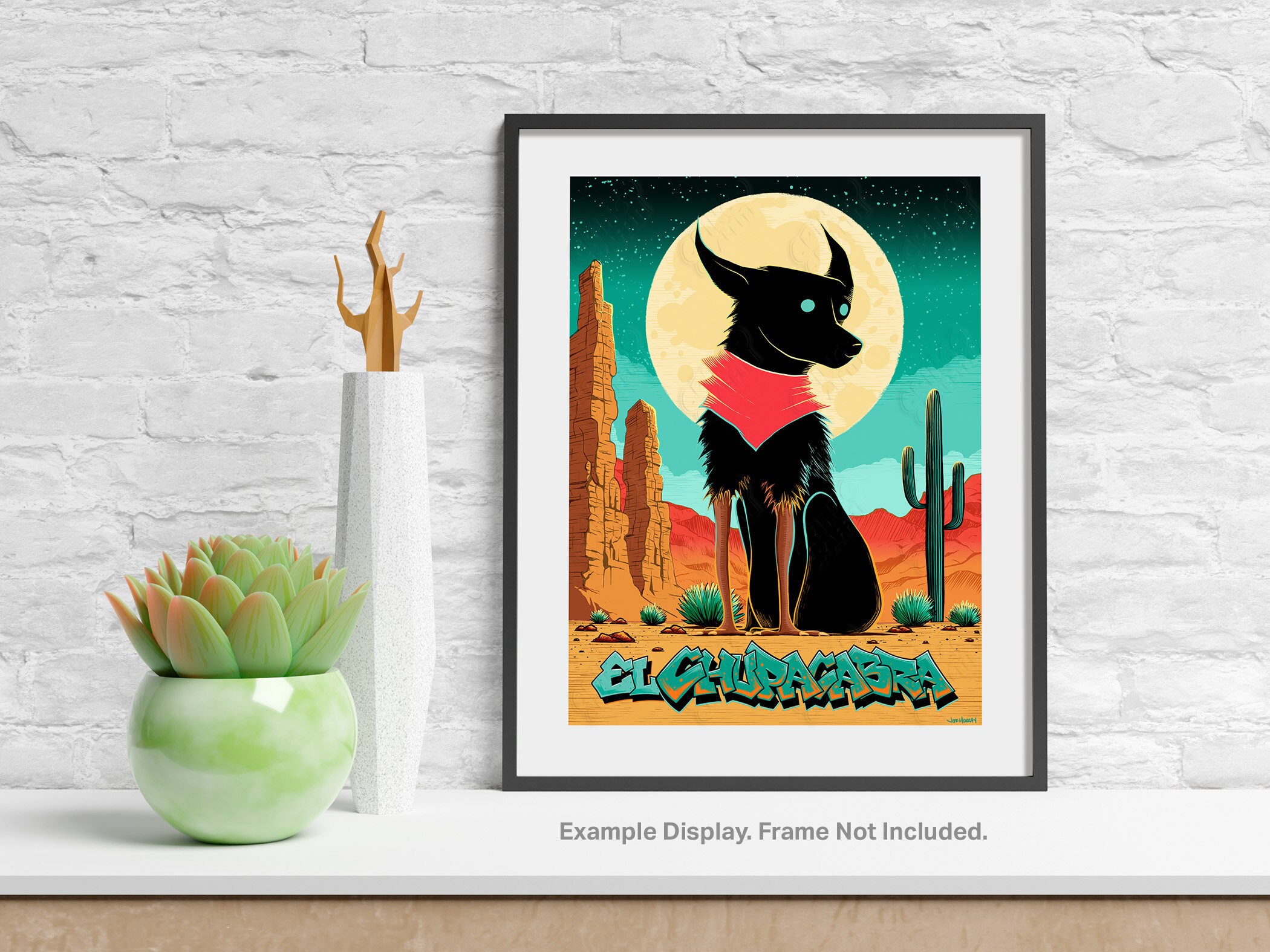 El Chupacabra Graffiti Print, Cryptid Wall Art, Southwest Mythical Creature Giclee Painting - Etsy
