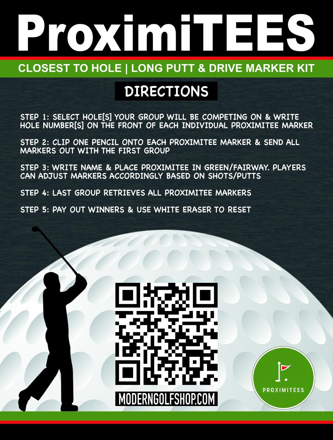 Proximitees Golf Proximity Marker Starter Kit for Golf Tournaments ...