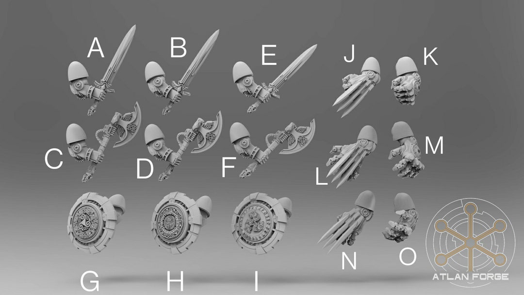 Asgardian Assault Einherjar Arms & Weapons Atlan Forge - Etsy