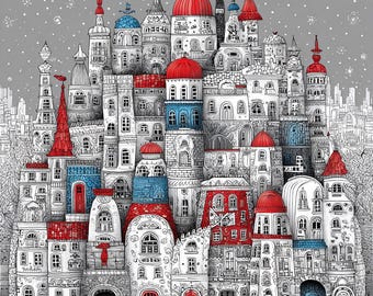 Hundertwasser Style Christmas Coloring Pages 2025 | 24 Designs ...