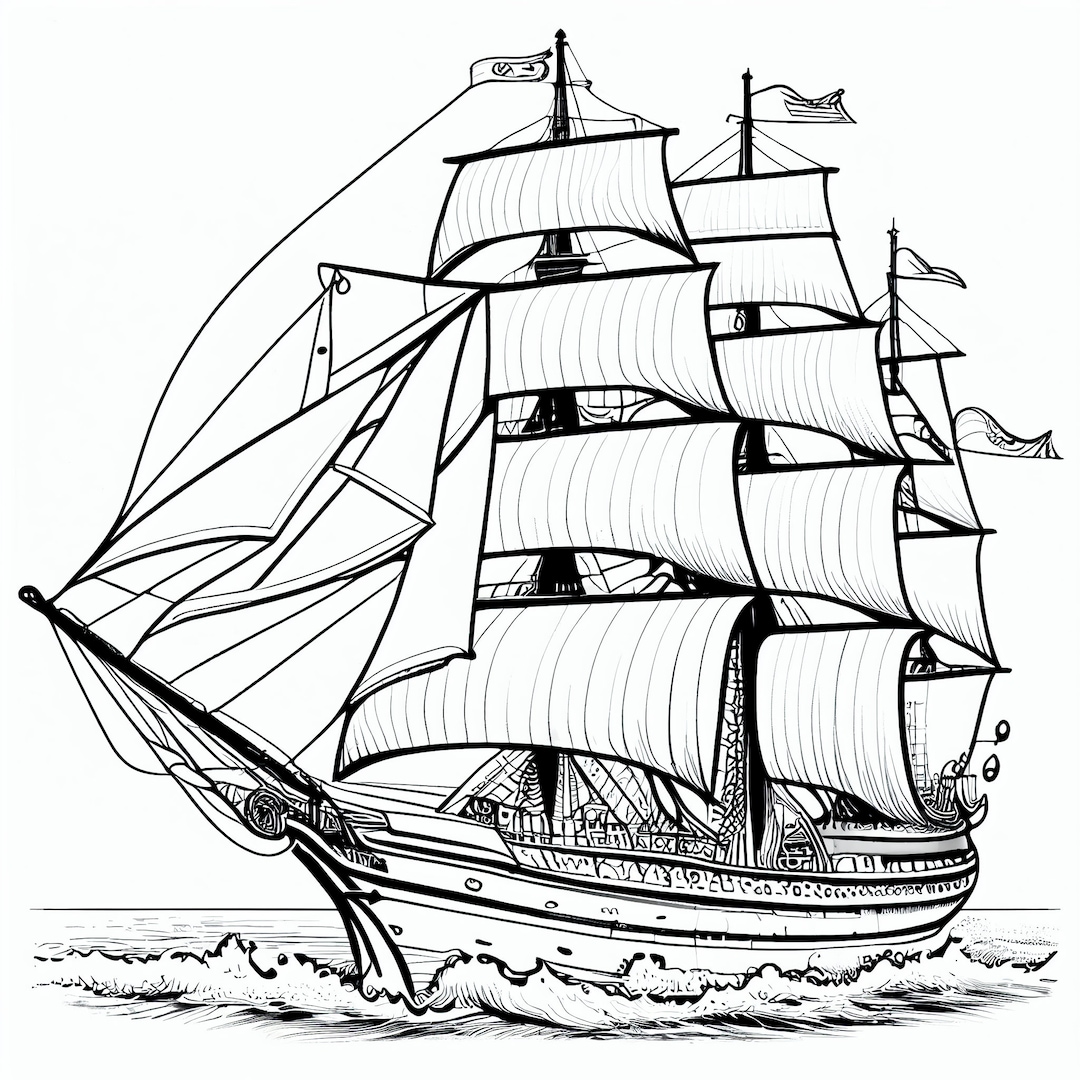 Ahoy, Little Sailors! 20 Ship Coloring Pages for Kids - Discover and ...