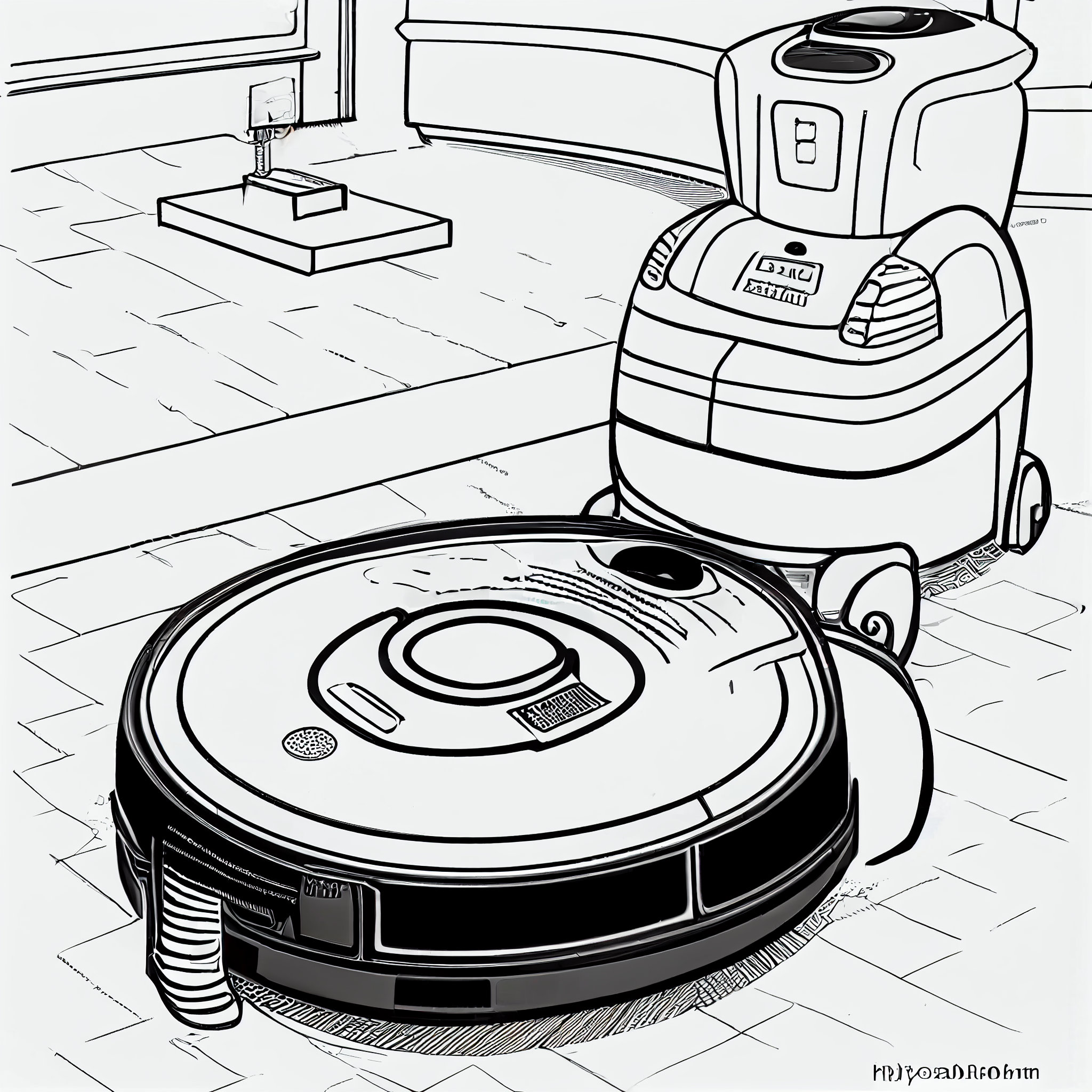 50 ROBOT VACUUM CLEANER || Coloring Pages for Instant Download ...