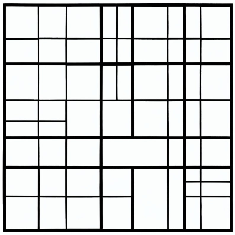 Piet Mondrian Coloring Pages | 30 Colorful Geometry Pages: Exploring ...