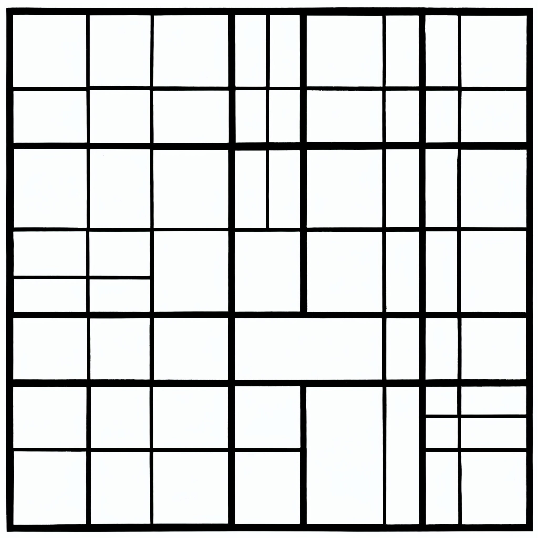 Piet Mondrian Coloring Pages 30 Colorful Geometry Pages Exploring Piet Mondrians World Through