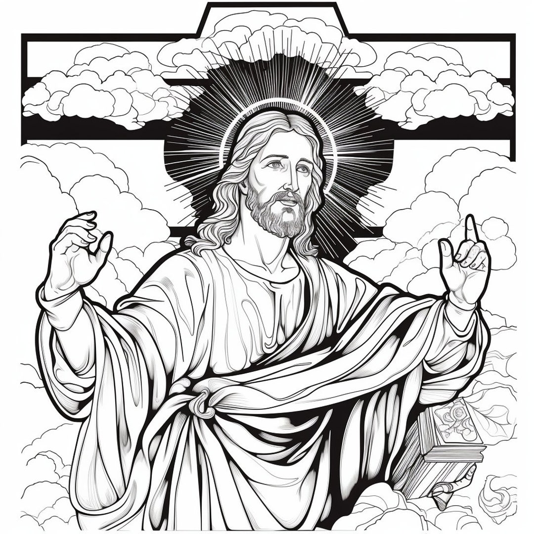 Divine Inspiration: 33 Jesus Christ Coloring Images || Instant Download ...