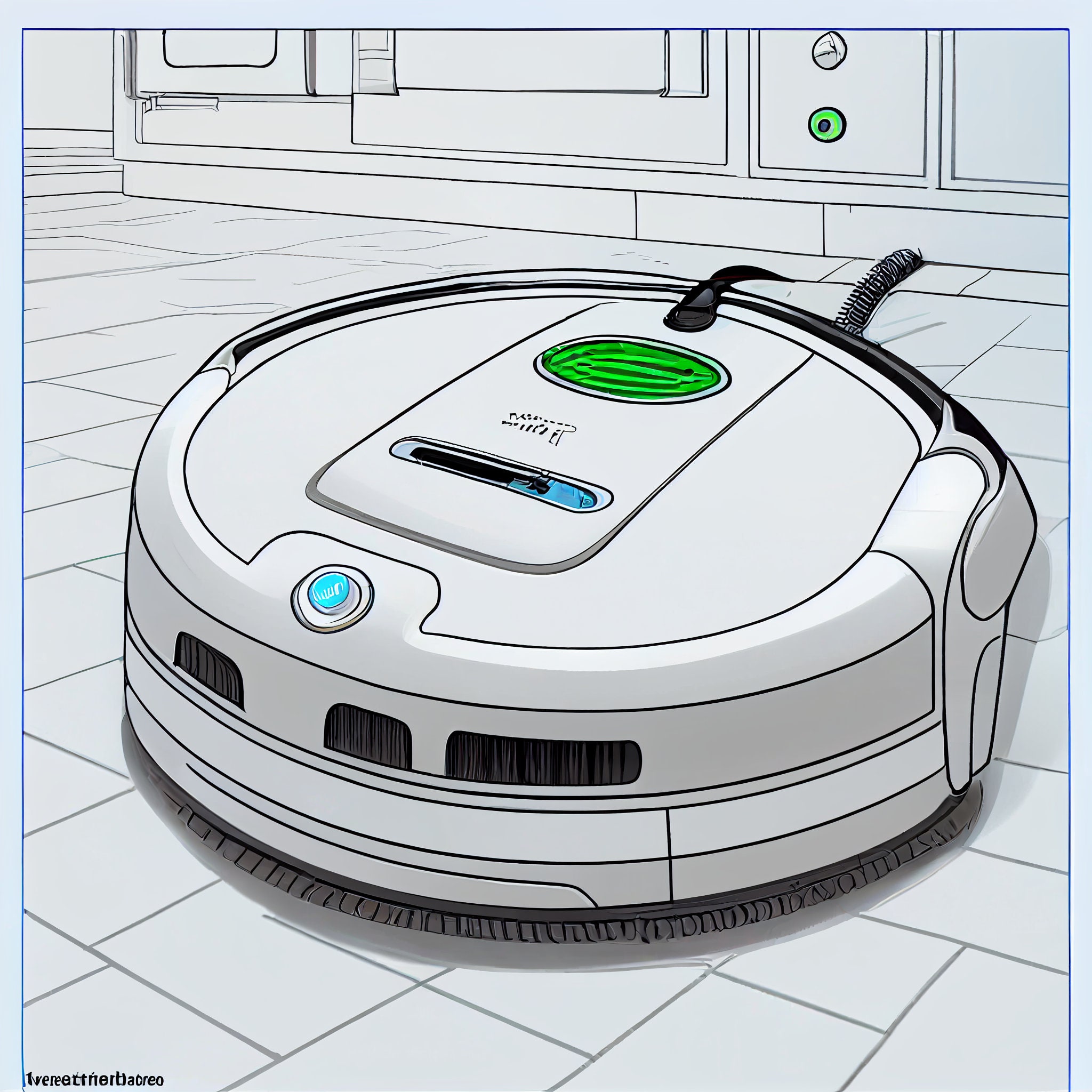 50 ROBOT VACUUM CLEANER || Coloring Pages for Instant Download ...