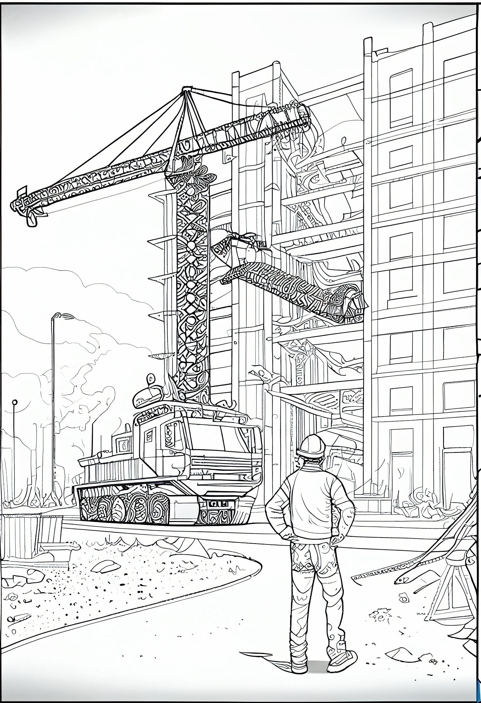 5 CONSTRUCTION COLORING PAGES • Instant Download • Only on Etsy ...