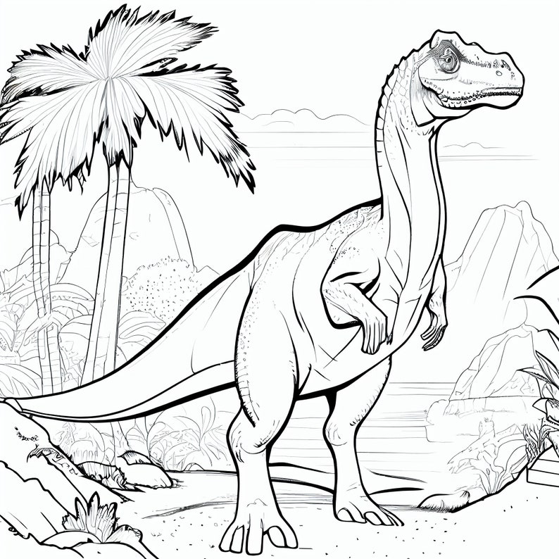 Dinosaur Coloring Pages: A Prehistoric Coloring Adventure || 30 Pages ...