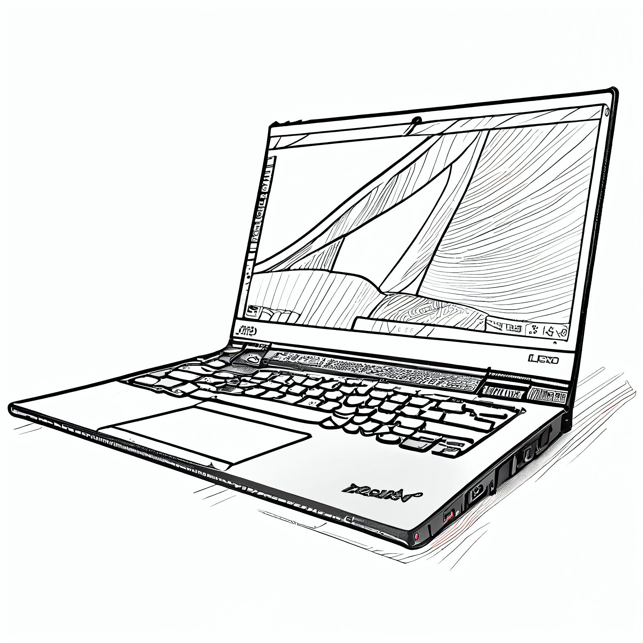 50 Laptop Coloring Pages || for Print and Instant PDF Download || Get ...