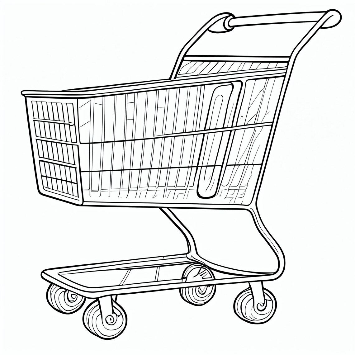 40 COLORING PAGES Shopping Carts Instant DIGITAL Download - Etsy