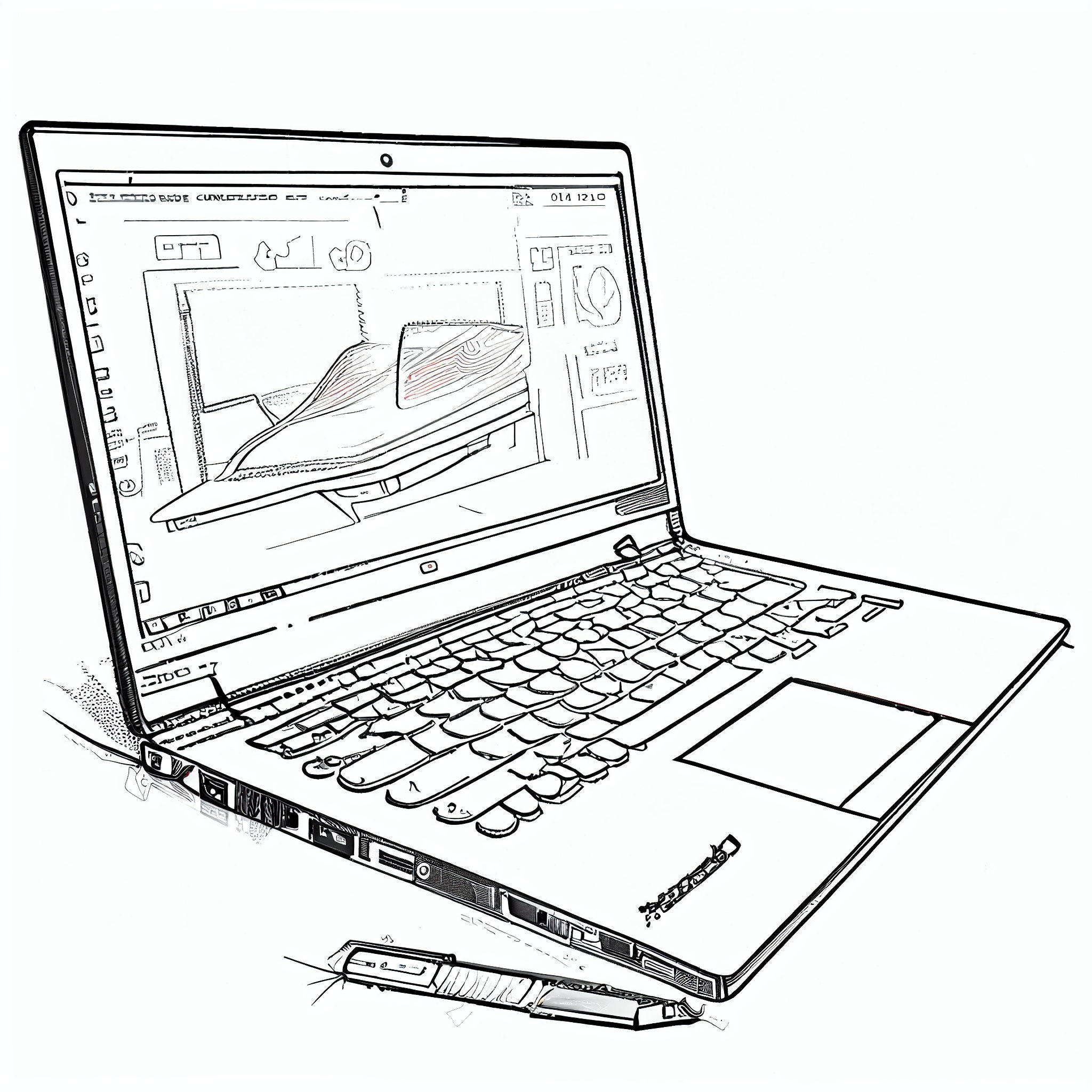 50 Laptop Coloring Pages || for Print and Instant PDF Download || Get ...