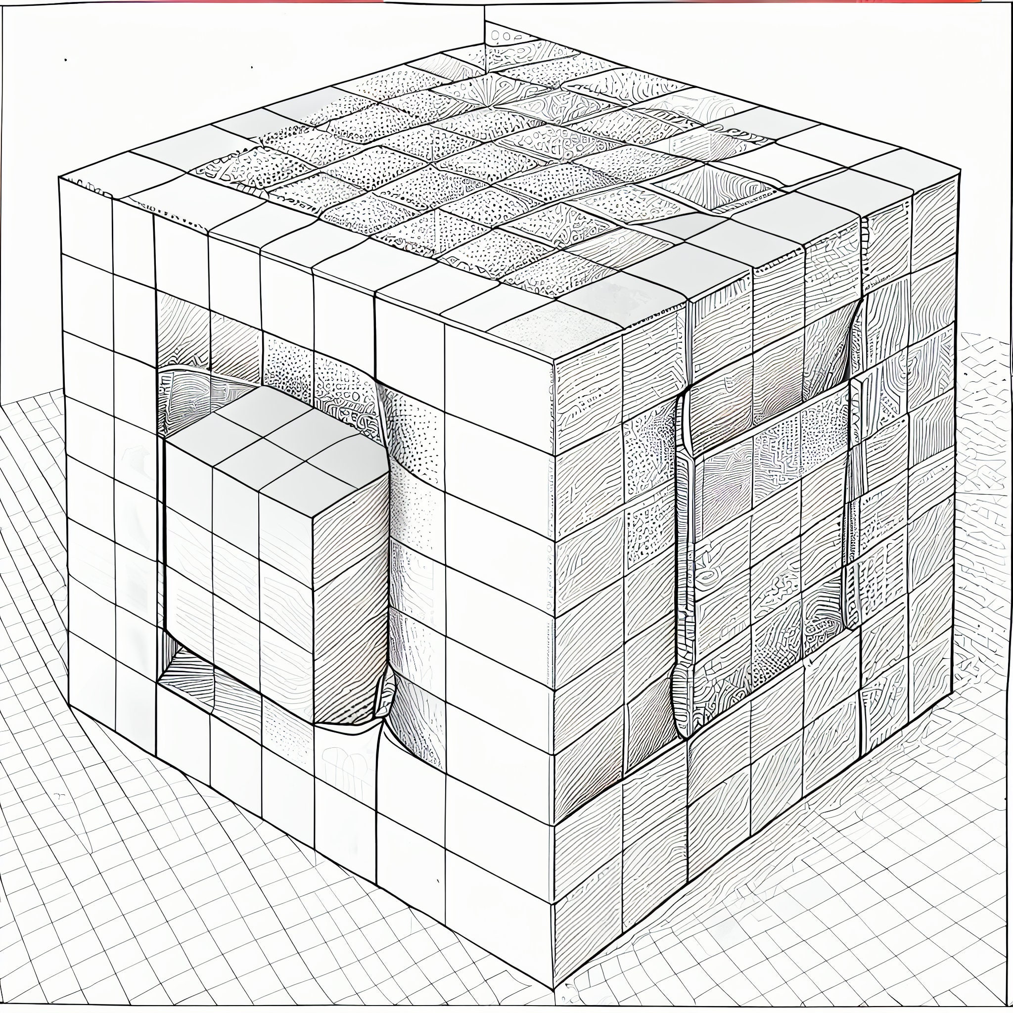 20 X 3D CUBE COLORING PAGES - Fun and Engaging Activity for All Ages ...