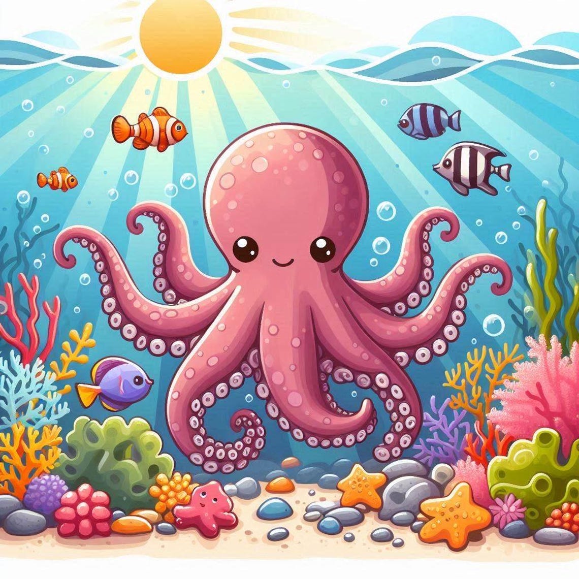 Over 70 Octopus Coloring Pages: an Ocean of Fun for Kids and Adults ...