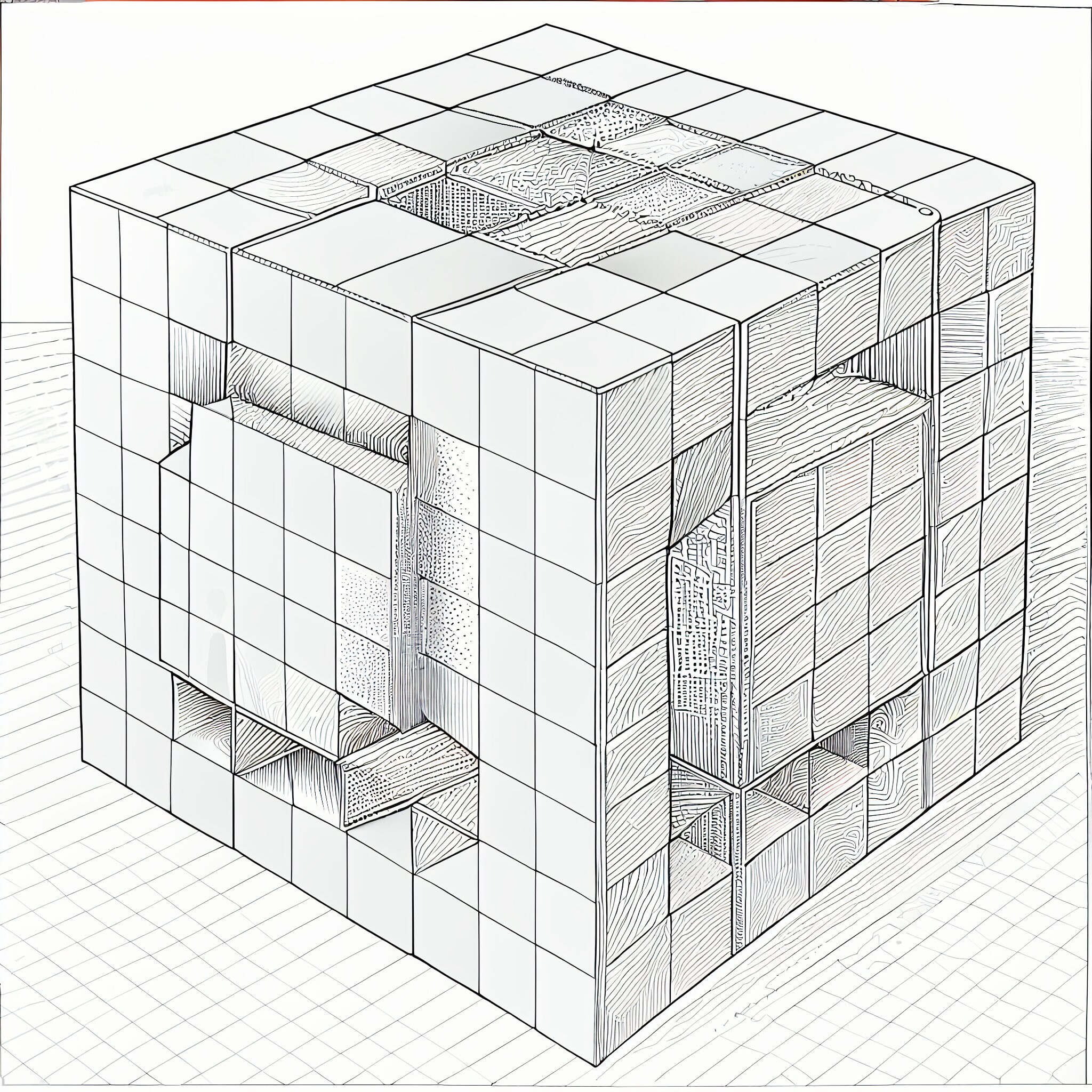 20 X 3D CUBE COLORING PAGES - Fun and Engaging Activity for All Ages ...